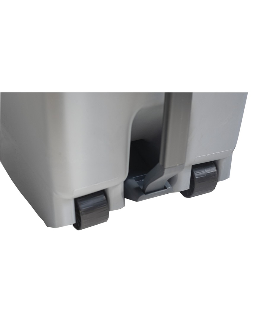 Container with pedal (60 Liters). Lid in brown