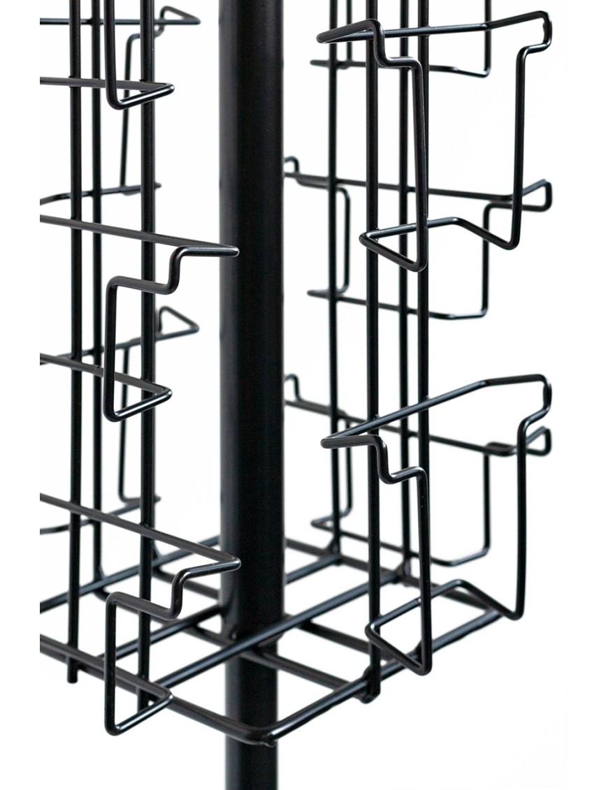 Rotating postcard display with 28 compartments