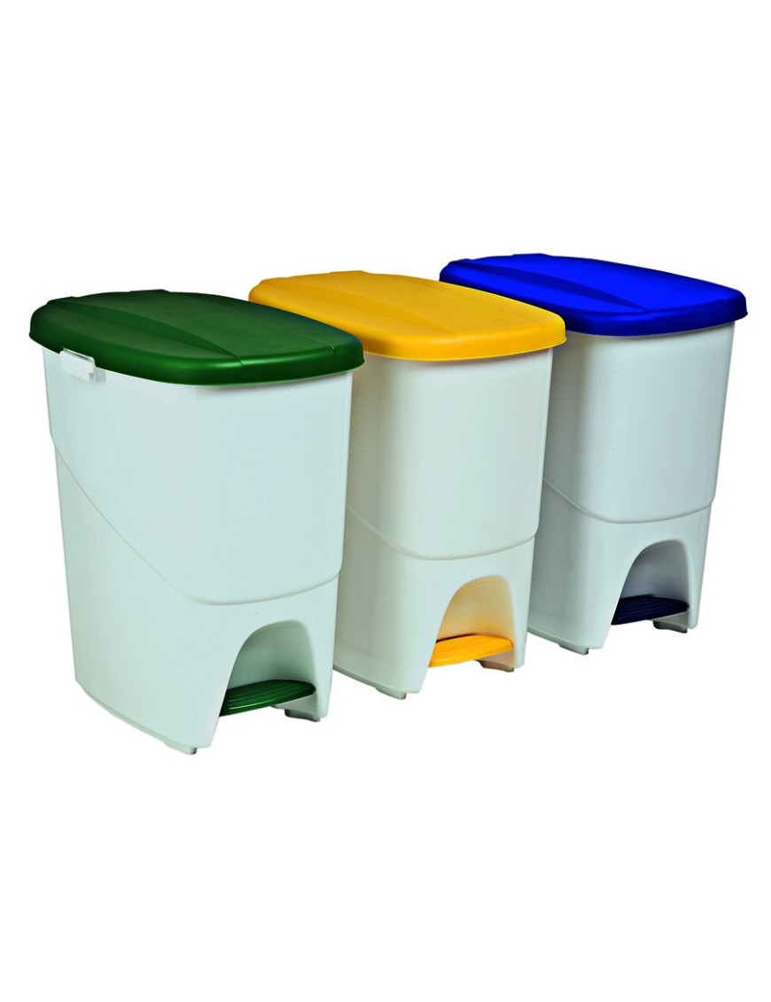 Garbage container with interior separator. 25 Liters. 5 Colors