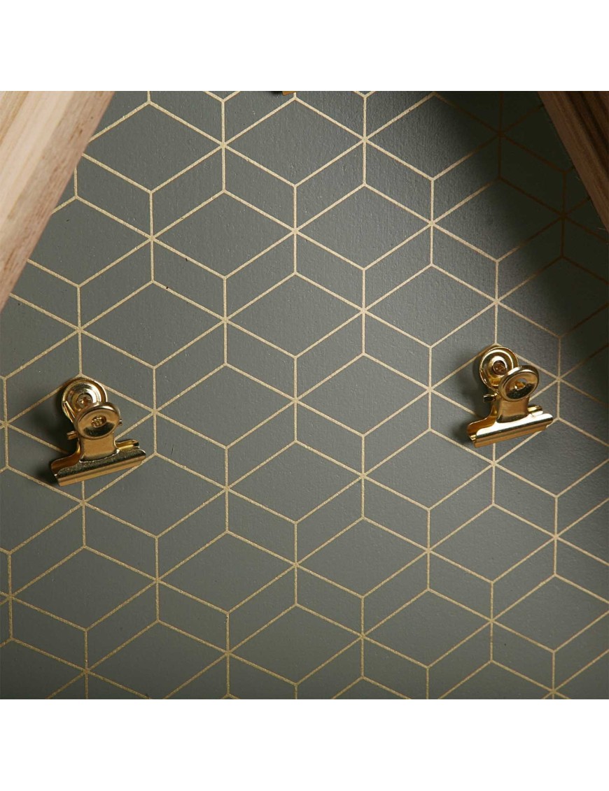 WOODEN WALL NOTE HOLDER