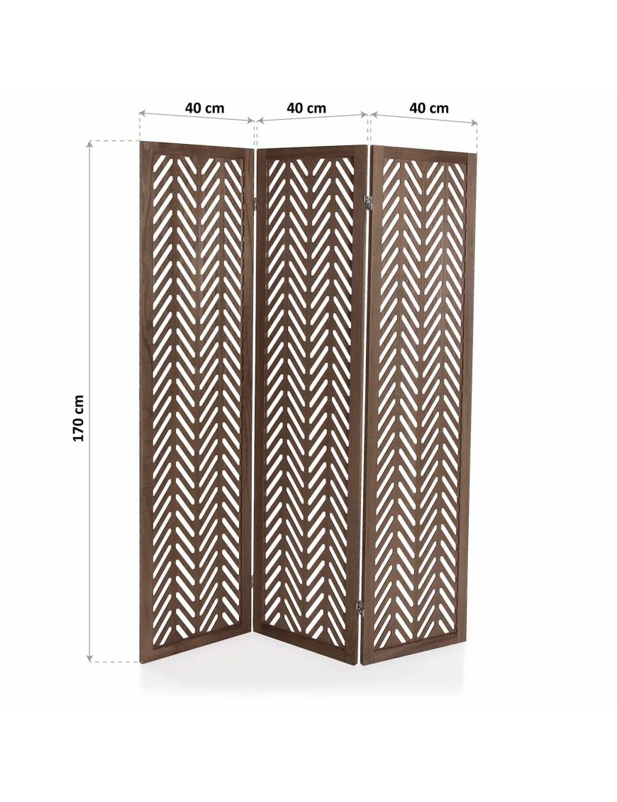 PARAVENT EN BOIS. MODÈLE DE LIGNES