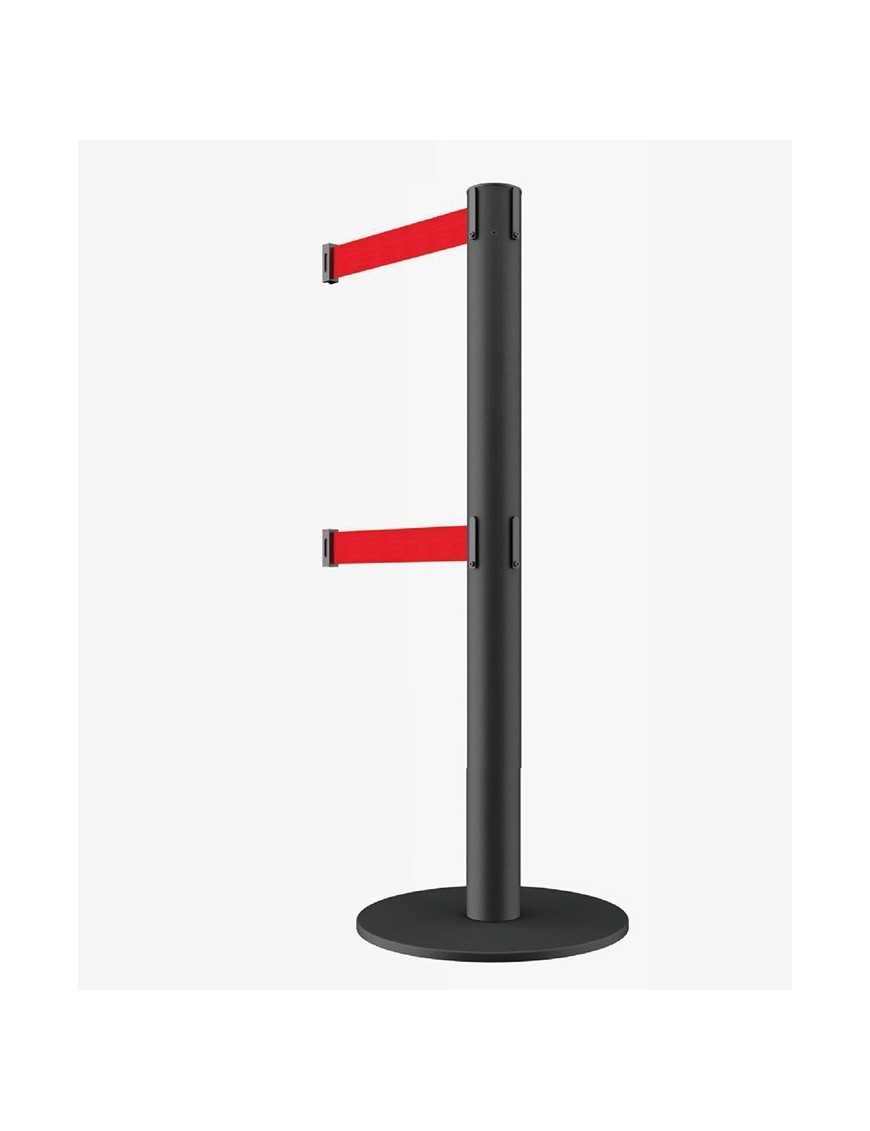 Retractable Barrier Posts 2,5 meters (double ribbon)