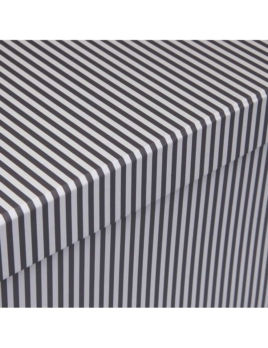SET 15 CARDBOARD BOXES GRAY STRIPES