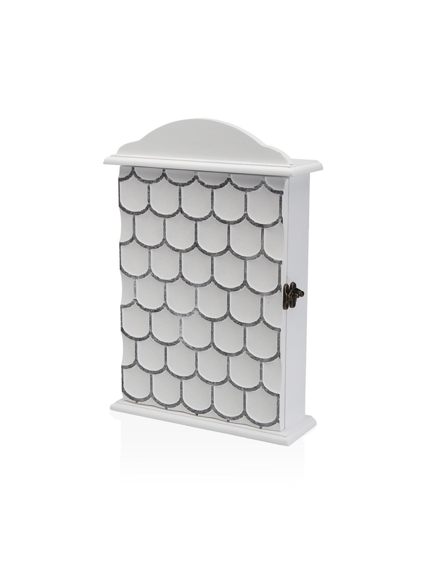 BOÎTE À CLÉS BLANCHE AVEC DÉCORATION D’ÉCHELLE