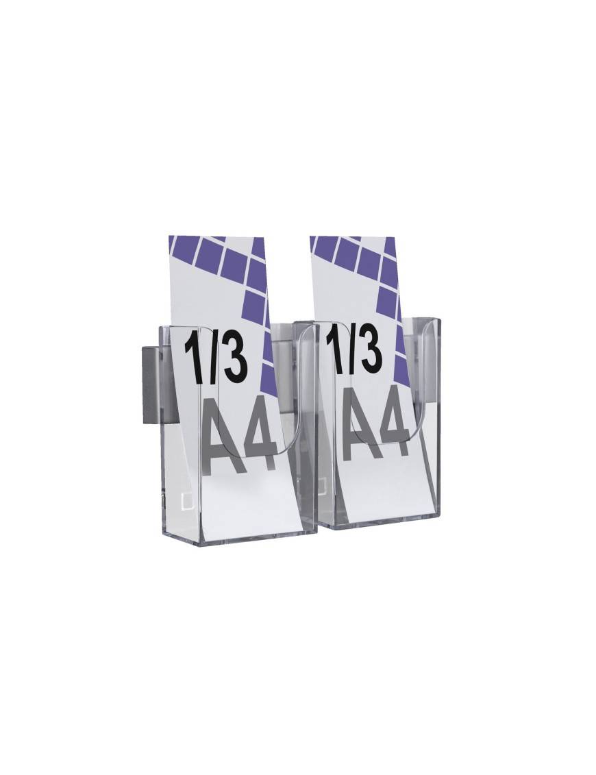 Présentoir mural 1/3 A4V 2 Compartiments