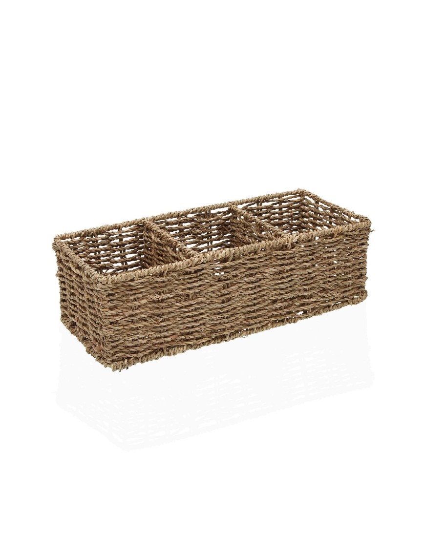 RECHTECKIGER KORB MIT 3 FÄCHERN MODELL 35x15x11 CM