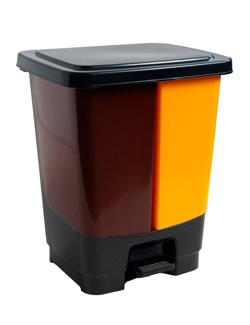 Mülleimer mit Pedal (40L) – 2 Herausnehmbare 20L Behälter