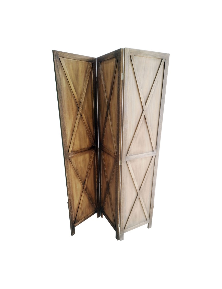 BIOMBO DE MADERA MODELO RUSTICO