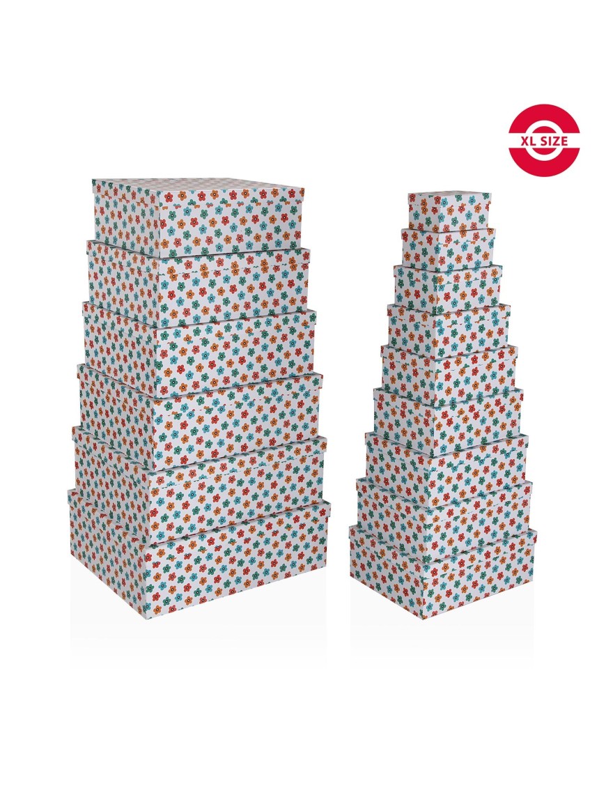 SET OF 15 POPPY CARDBOARD BOXES