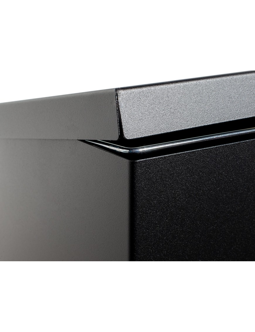 Black Metal Recycling Bin for 2 Types of Waste. With Bag Holder Ring ...