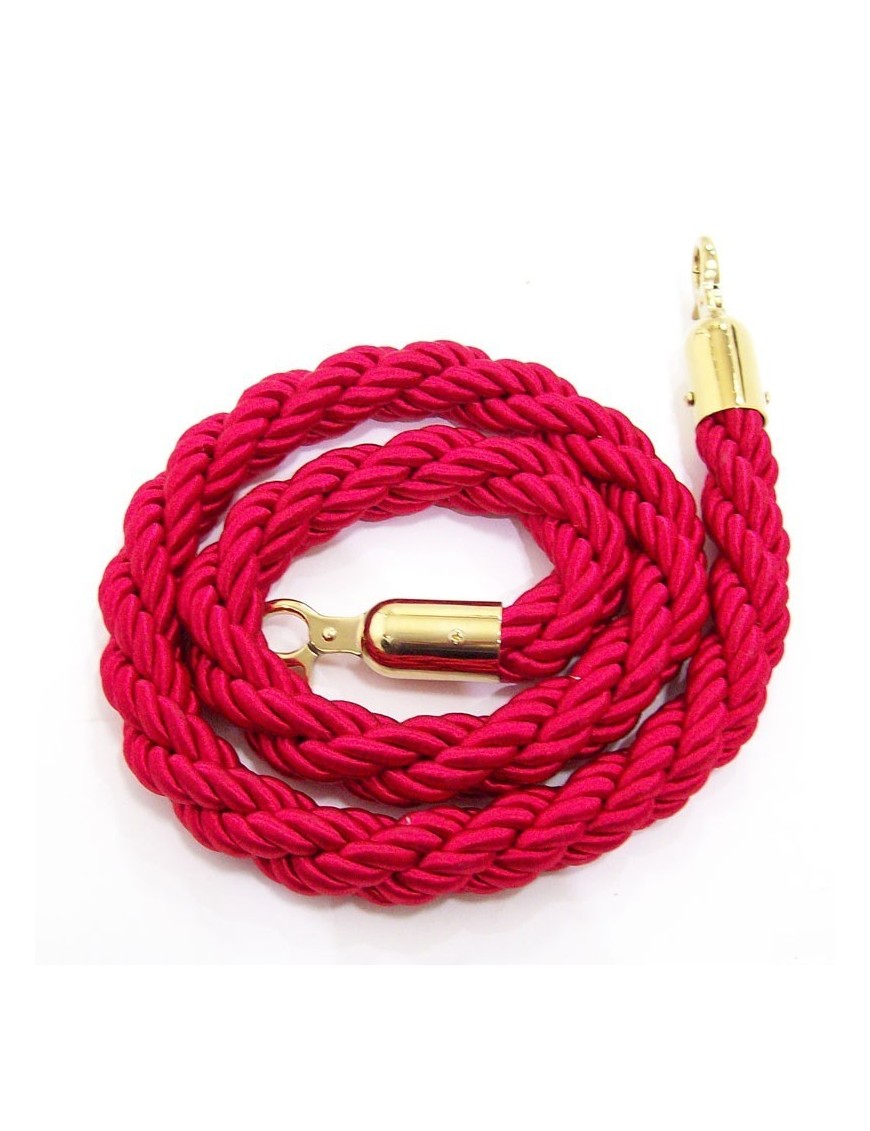 Two black cord separator posts