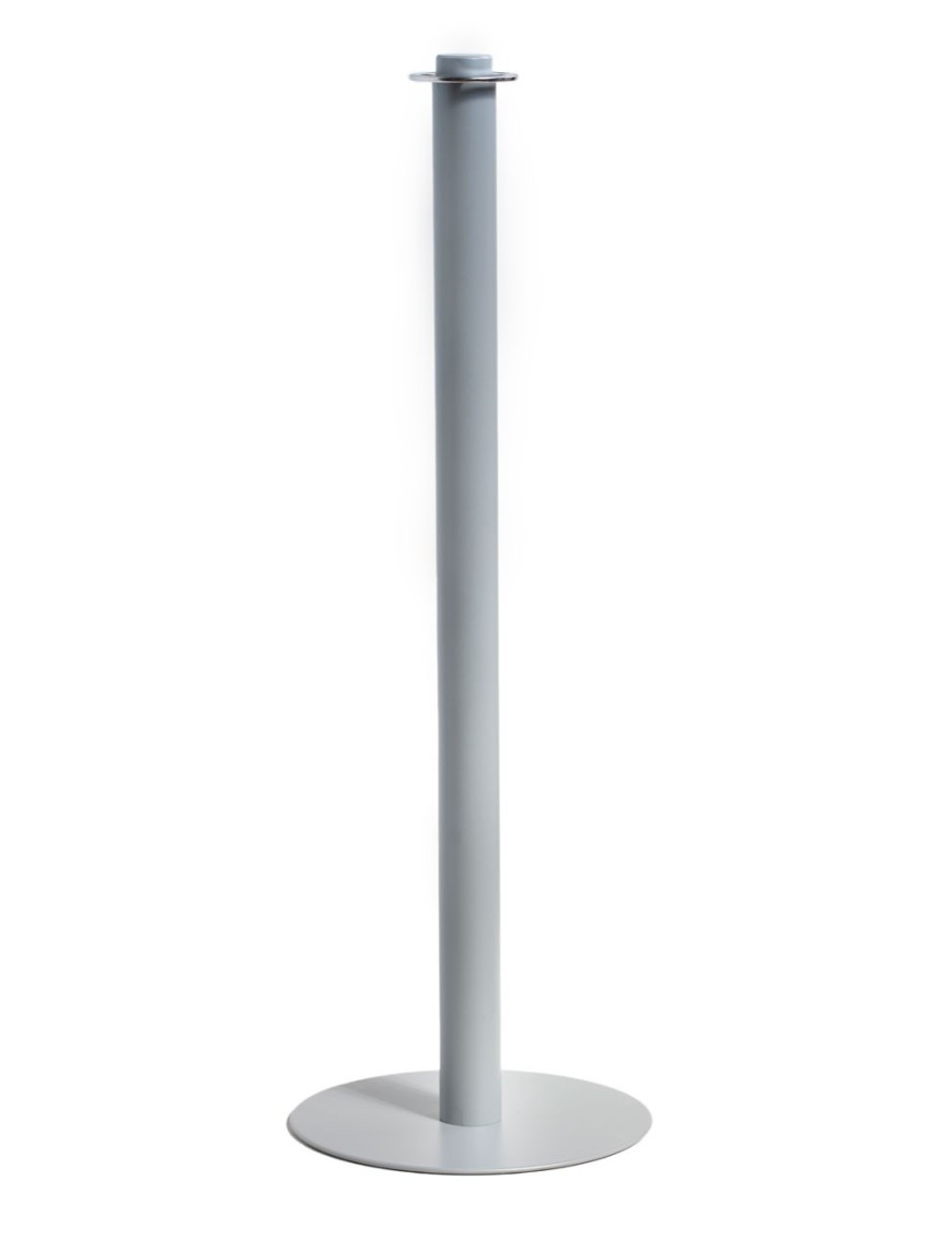 Two black cord separator posts